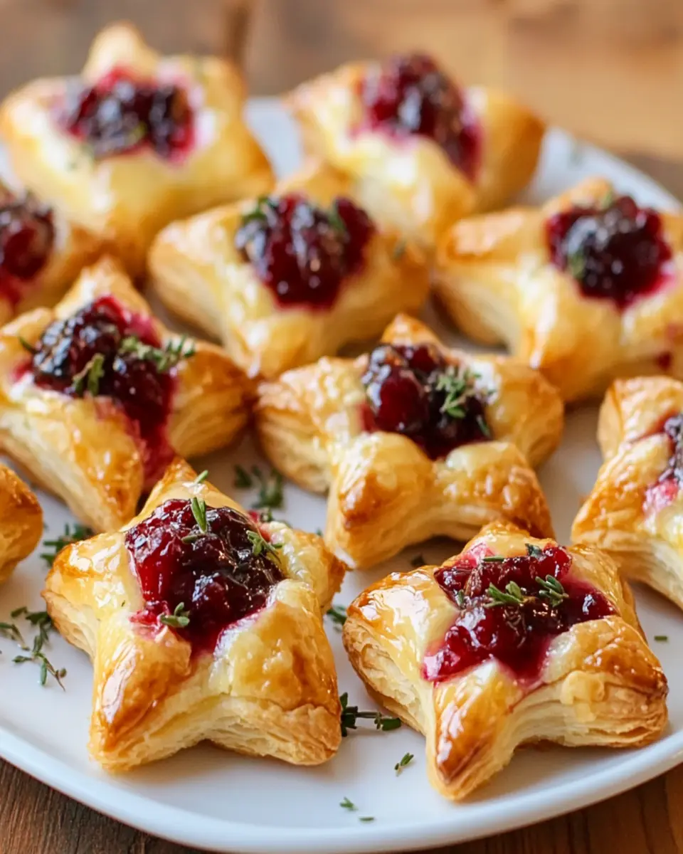 Cranberry Brie Star Bites